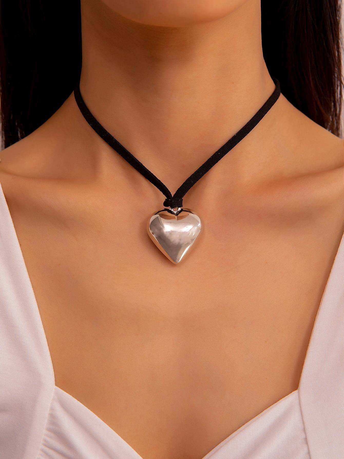 Choker Heart Silver mediano - Puupupa